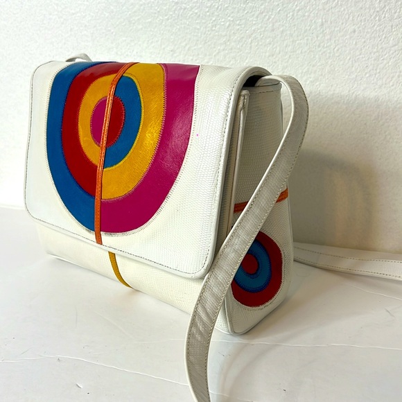 Sharif | Bags | Vintage Sharif Designs White Multicolor Crossbody Bag ...